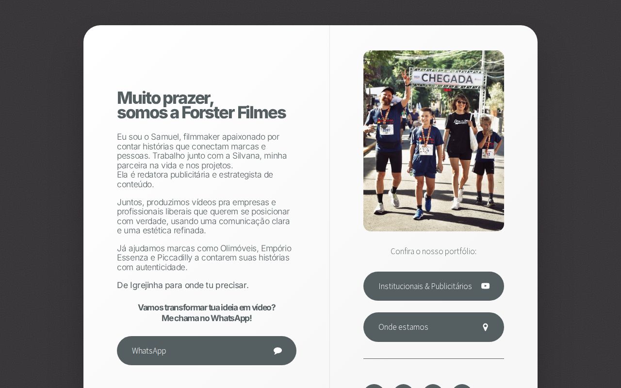 Samuel Forster | Produção de Vídeos Estratégicos e Autênticos